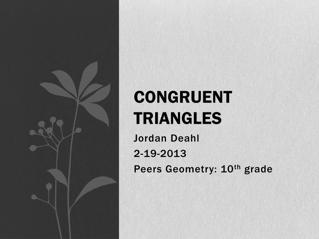 PPT - Congruent triangles PowerPoint Presentation, free download - ID ...
