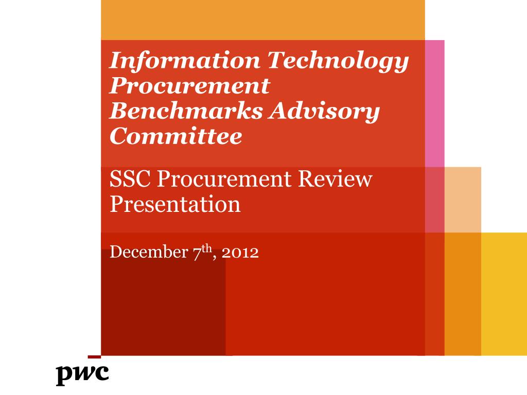 PPT - Information Technology Procurement Benchmarks Advisory Committee ...
