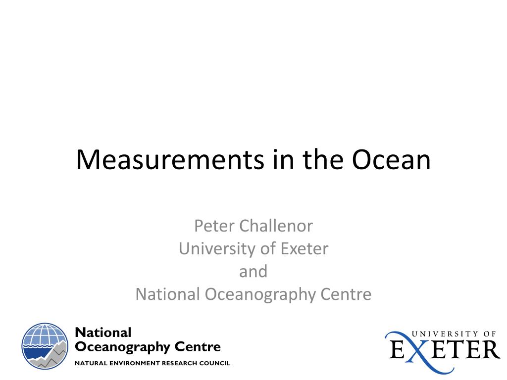 PPT - Measurements in the Ocean PowerPoint Presentation, free download ...