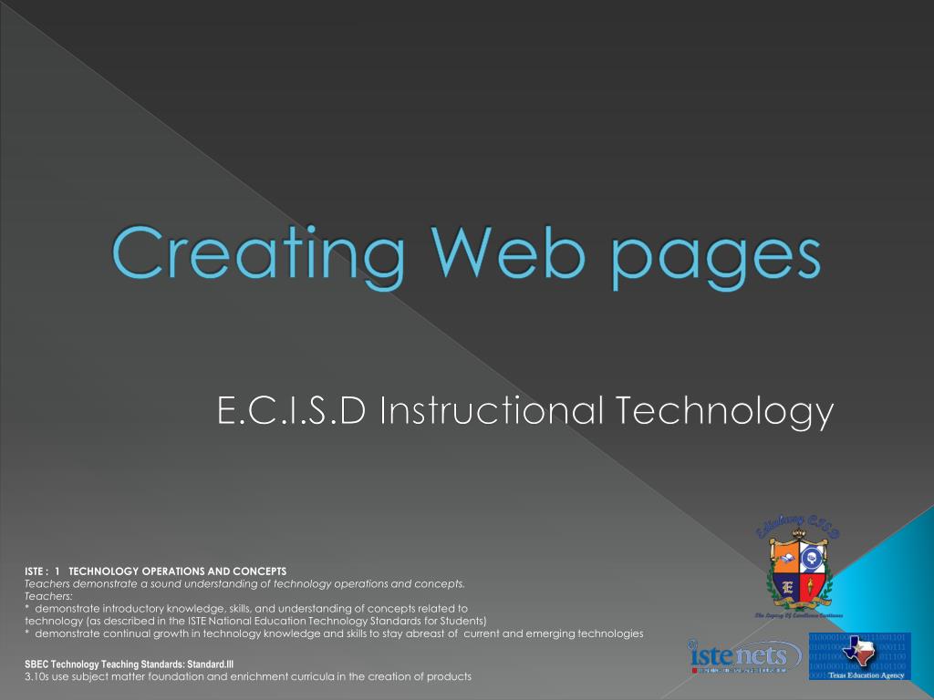 PPT - Creating Web pages PowerPoint Presentation, free download - ID ...