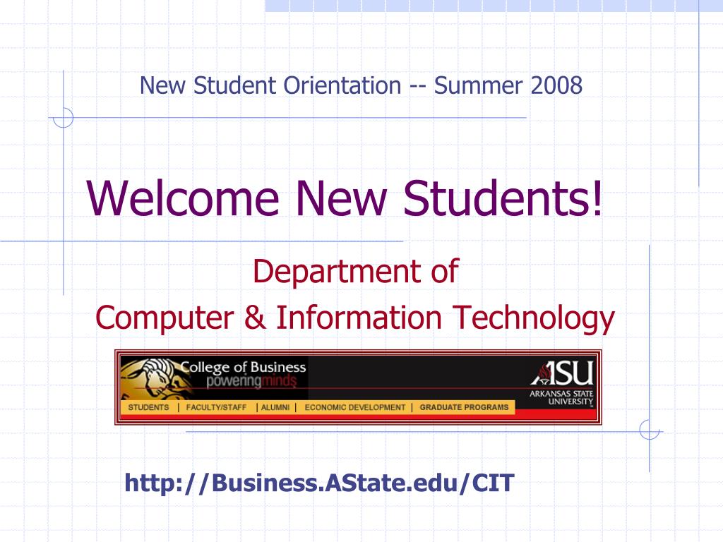 PPT - Welcome New Students! PowerPoint Presentation, free download - ID ...