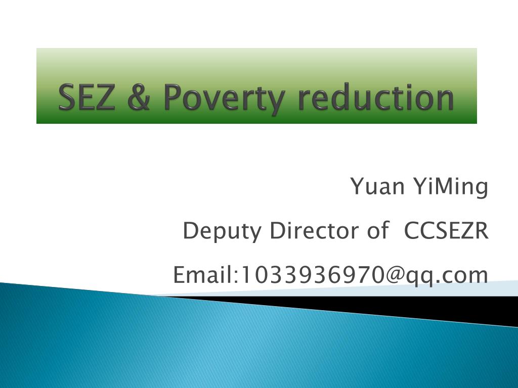 PPT - SEZ & Poverty reduction PowerPoint Presentation, free download ...