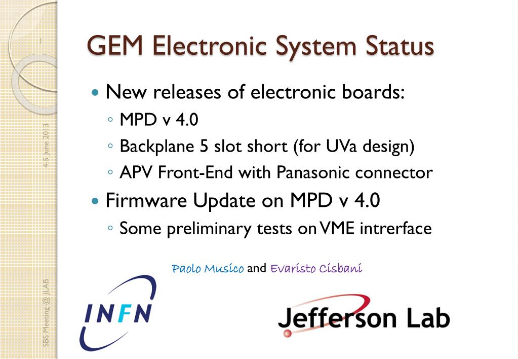 PPT - GEM Electronic System Status PowerPoint Presentation, free ...
