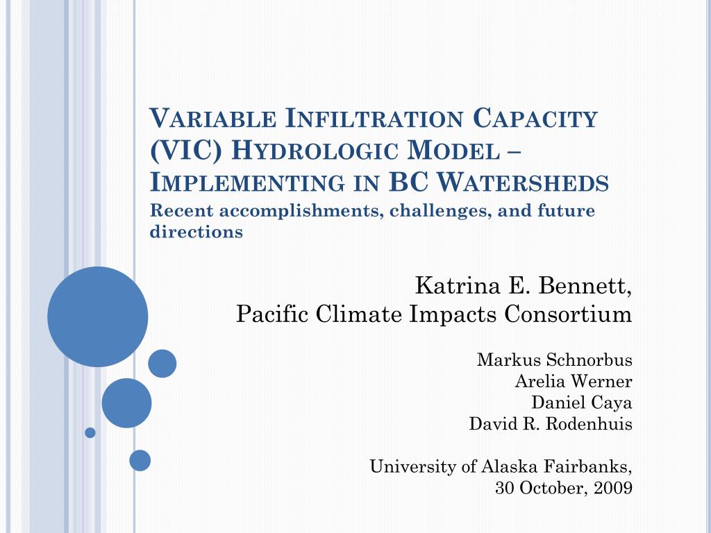 PPT - Variable Infiltration Capacity (VIC) Hydrologic Model ...