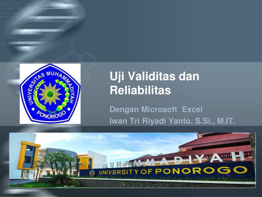PPT - Uji Validitas dan Reliabilitas PowerPoint Presentation, free ...