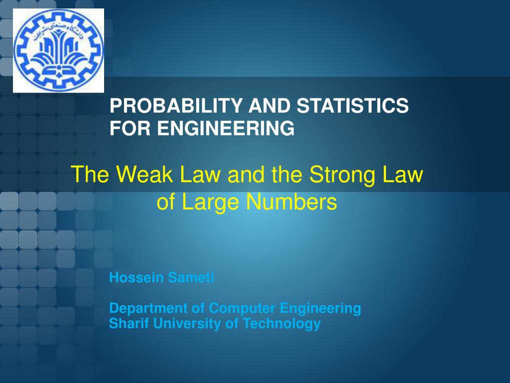 PPT - PROBABILITY AND STATISTICS FOR ENGINEERING PowerPoint ...