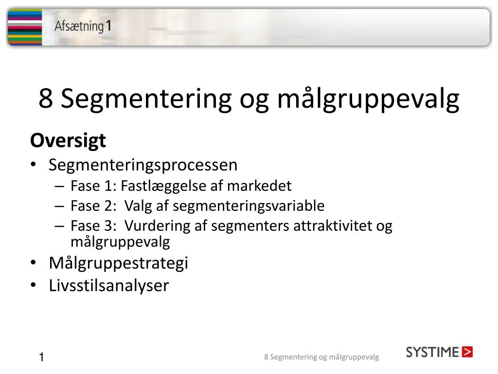 PPT - 8 Segmentering og målgruppevalg PowerPoint Presentation, free download - ID:6290716