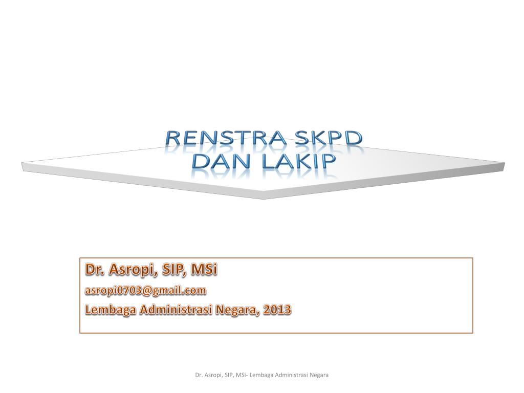 PPT - Renstra skpd dan lakip PowerPoint Presentation, free download - ID:6294493