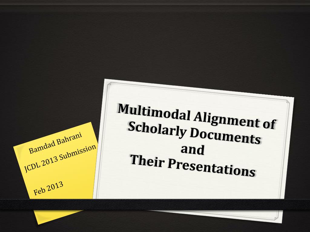 PPT - Enhancing Scholarly Document Alignment via Multimodal Fusion for ...