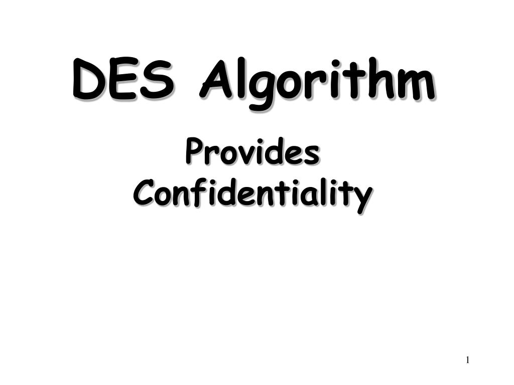 PPT - DES Algorithm PowerPoint Presentation, free download - ID:6297864