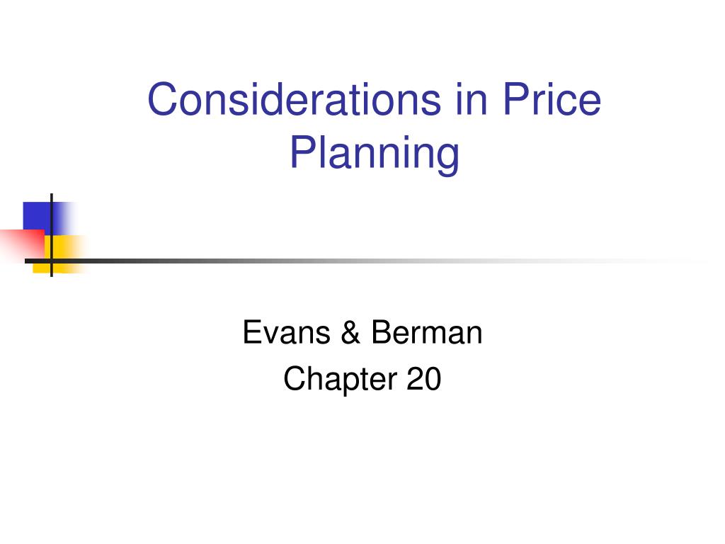 PPT - Considerations in Price Planning PowerPoint Presentation, free ...