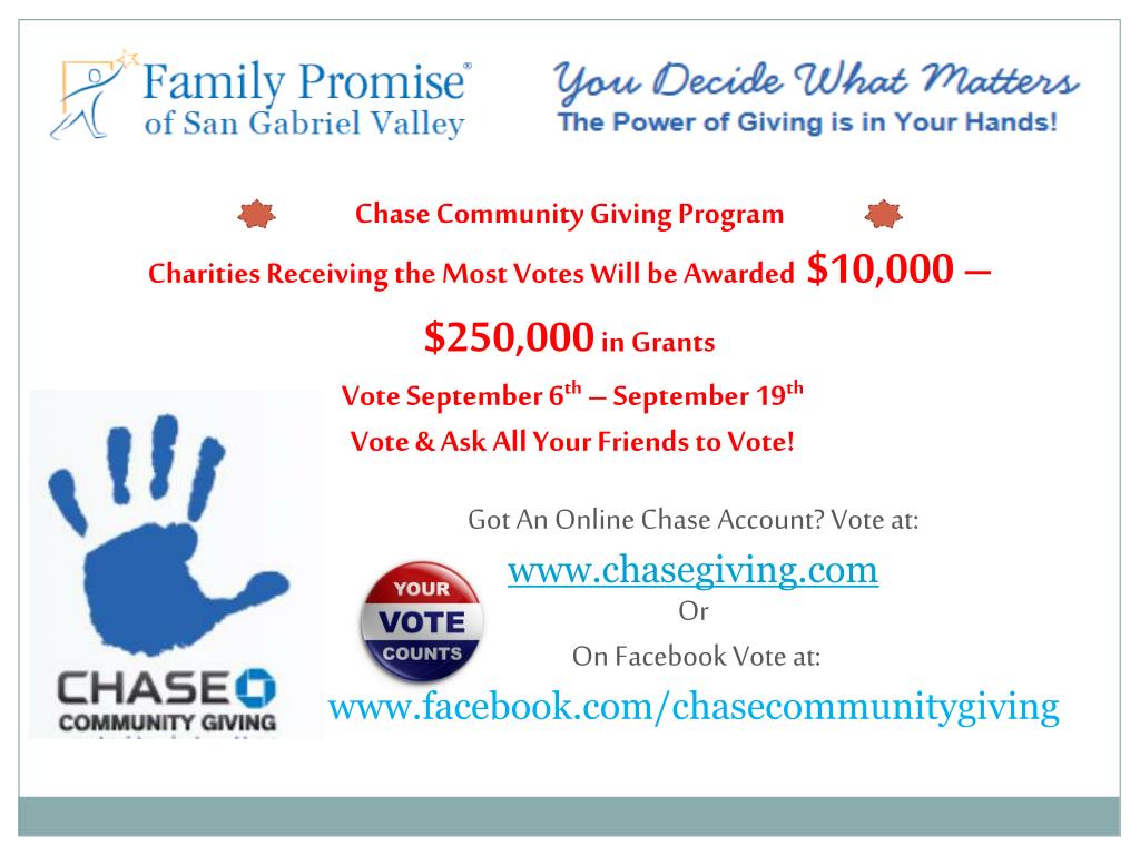 PPT - Chase Community Giving Program PowerPoint Presentation, free ...