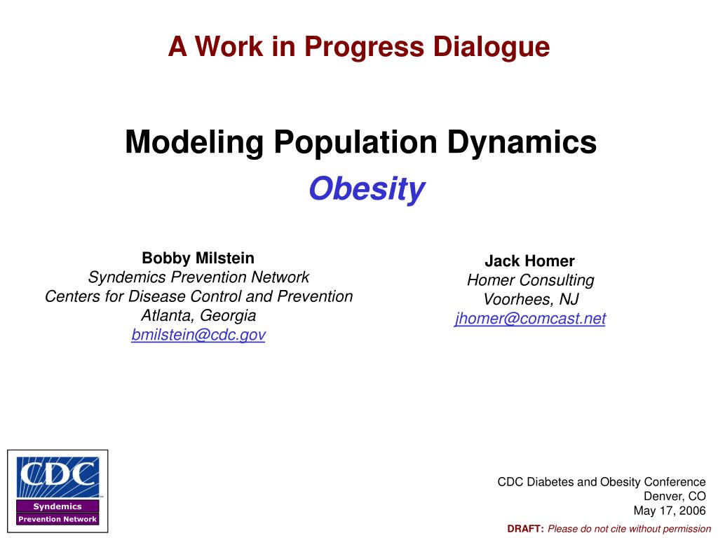 PPT - Modeling Obesity Dynamics: A Systematic Approach for Actionable ...