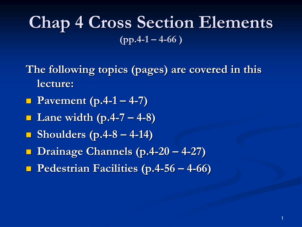 PPT - Chap 4 Cross Section Elements (pp.4-1 – 4-66 ) PowerPoint ...