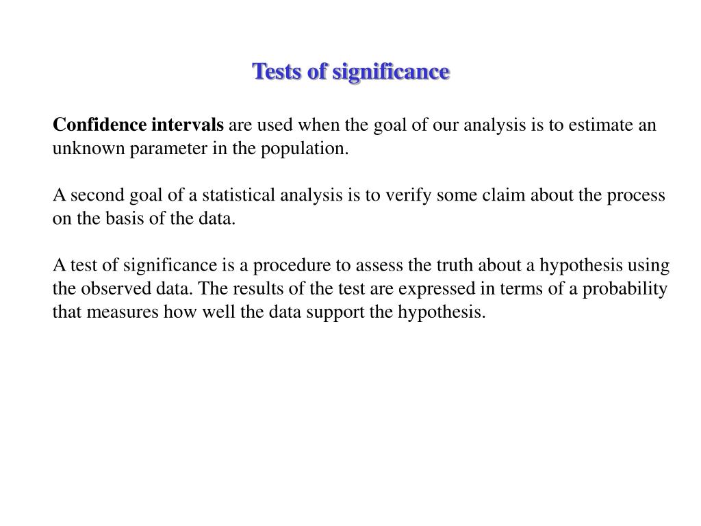 PPT - Tests of significance PowerPoint Presentation, free download - ID ...