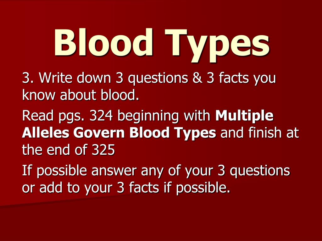 PPT - Blood Types PowerPoint Presentation, free download - ID:6302973