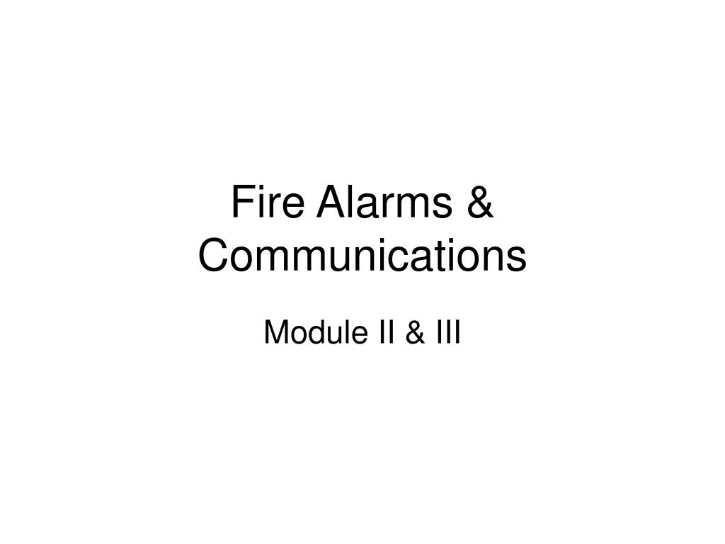 PPT - Fire Alarms & Communications PowerPoint Presentation, free ...