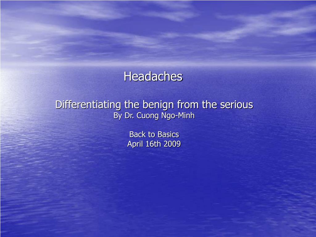 PPT - Headaches PowerPoint Presentation, free download - ID:6305935