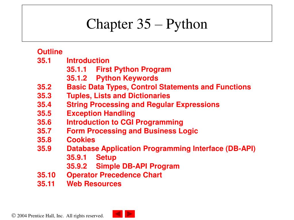 PPT - Chapter 35 – Python PowerPoint Presentation, free download - ID ...
