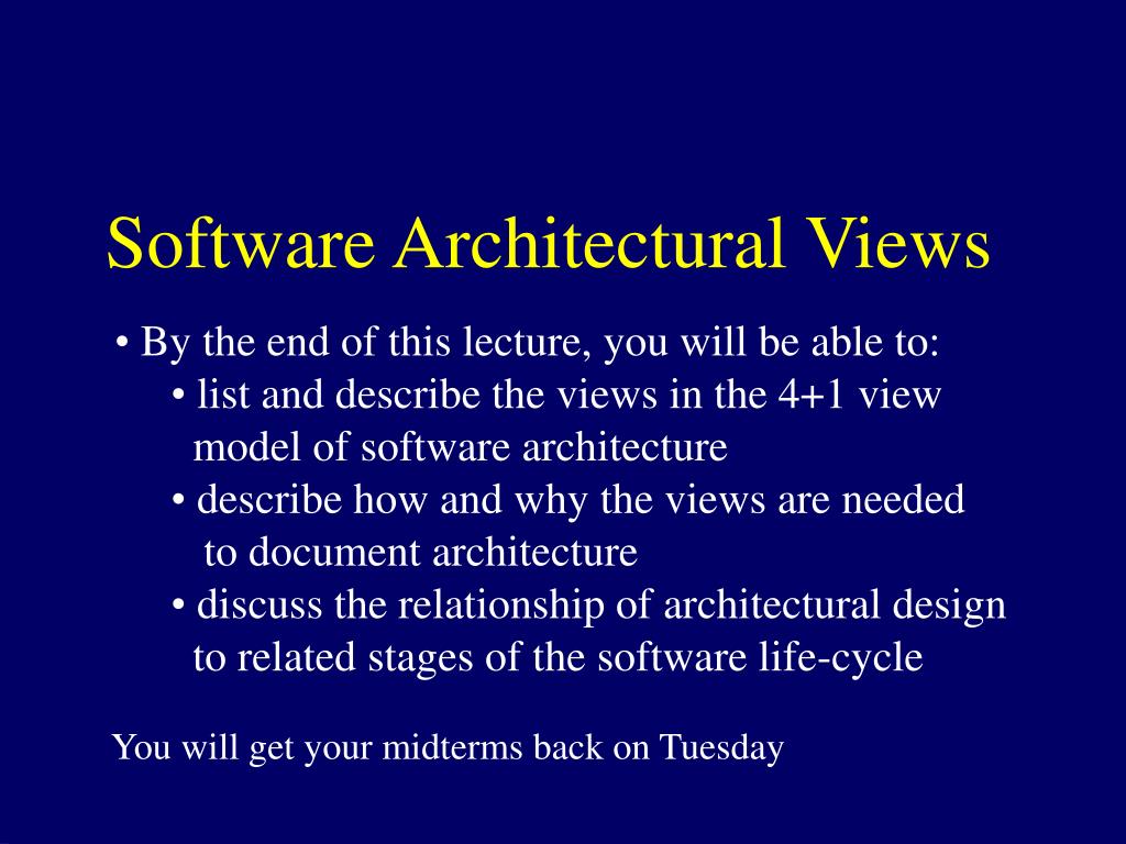 PPT - Software Architectural Views PowerPoint Presentation, free ...