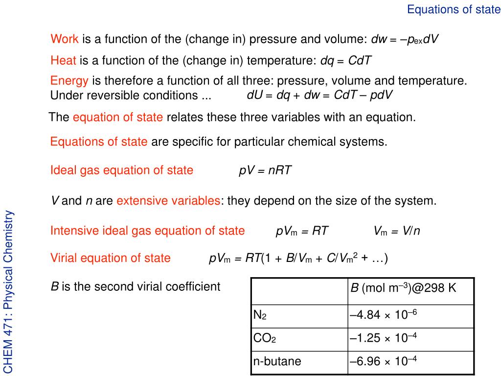PPT - Equations of state PowerPoint Presentation, free download - ID ...