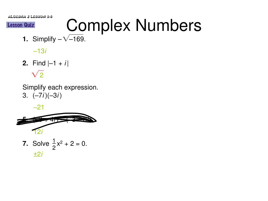 PPT - Complex Numbers PowerPoint Presentation, free download - ID:6311527