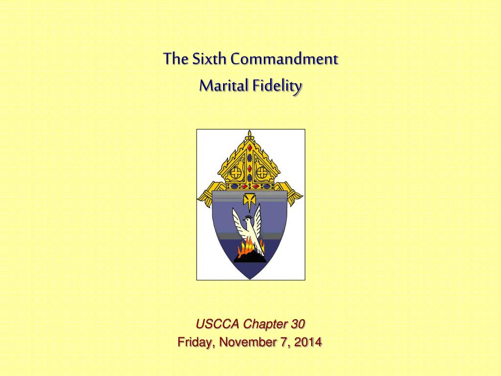 PPT - The Sixth Commandment Marital Fidelity PowerPoint Presentation ...