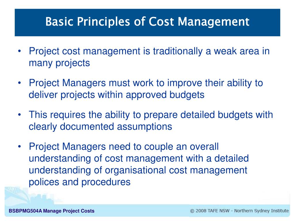 PPT - Basic Principles of Cost Management PowerPoint Presentation, free ...