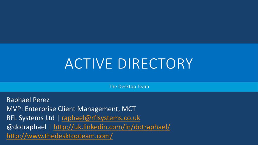 PPT - Active directory PowerPoint Presentation, free download - ID:6321629