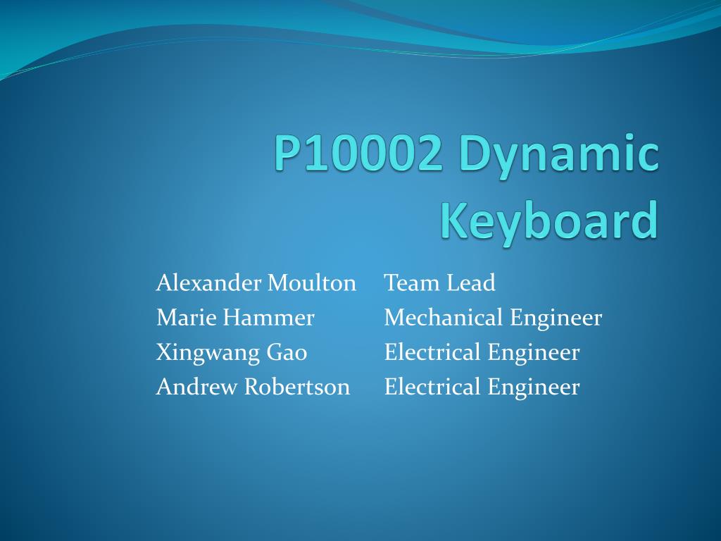 PPT - P10002 Dynamic Keyboard PowerPoint Presentation, free download ...