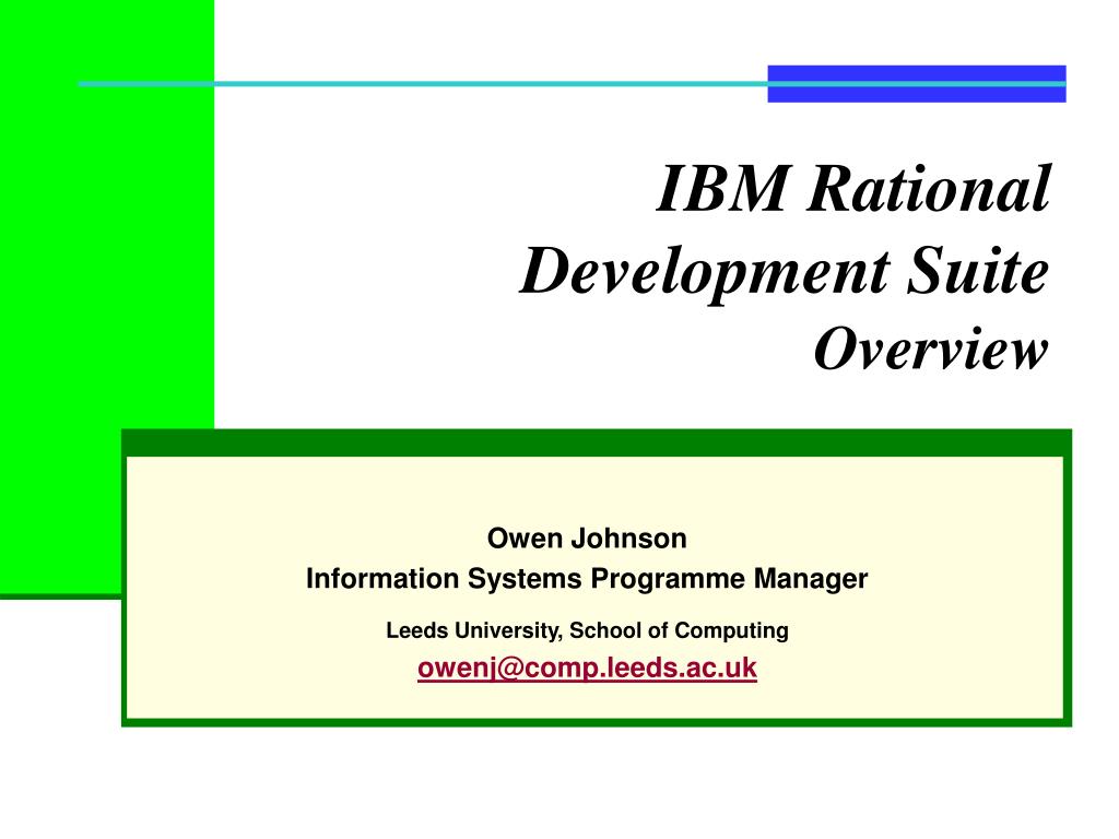 PPT - IBM Rational Development Suite Overview PowerPoint Presentation ...