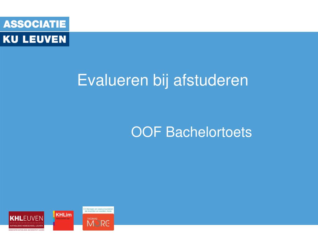 PPT - Evalueren bij afstuderen PowerPoint Presentation, free download ...