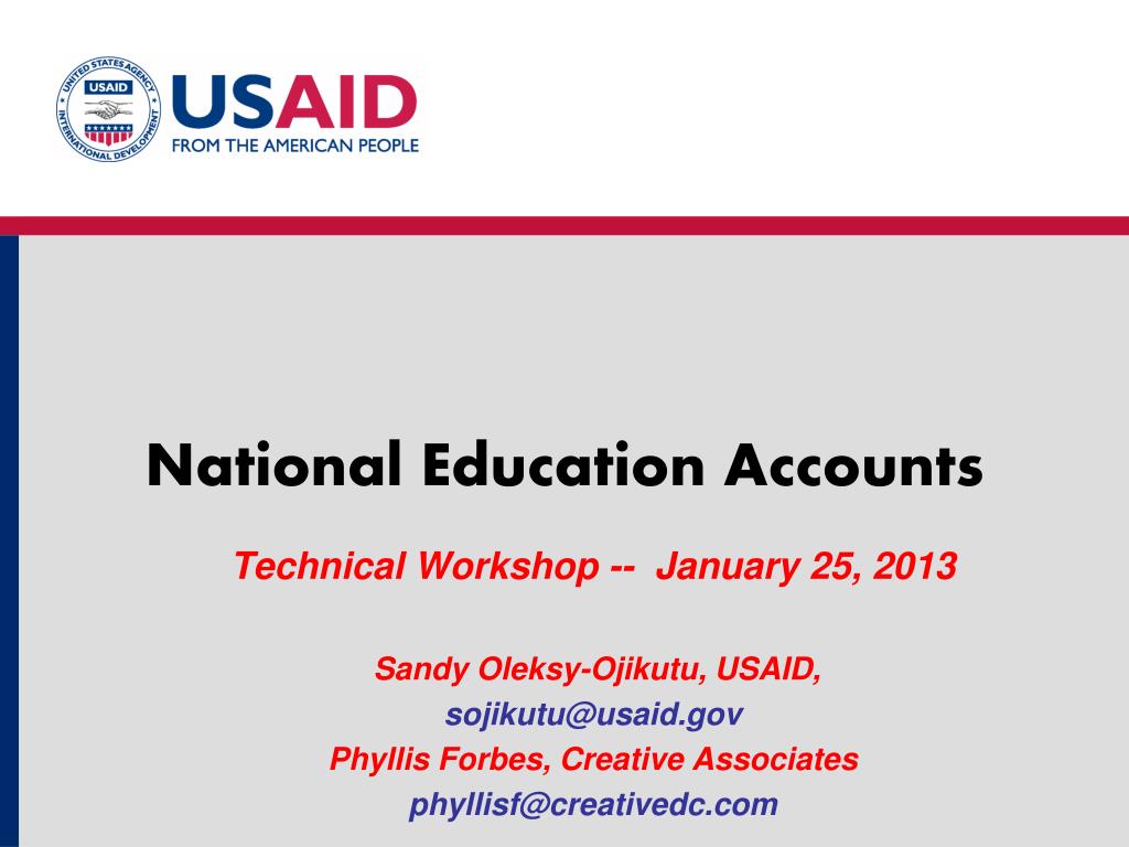 PPT - National Education Accounts PowerPoint Presentation, free ...