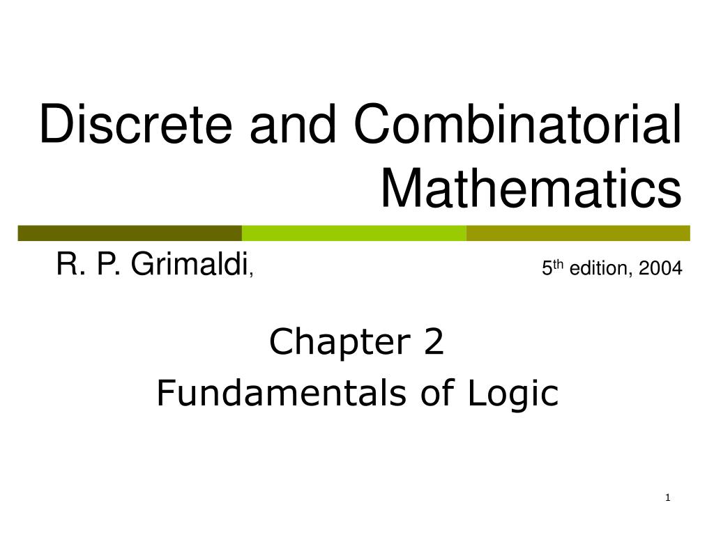 PPT - Chapter 2 Fundamentals of Logic PowerPoint Presentation, free ...