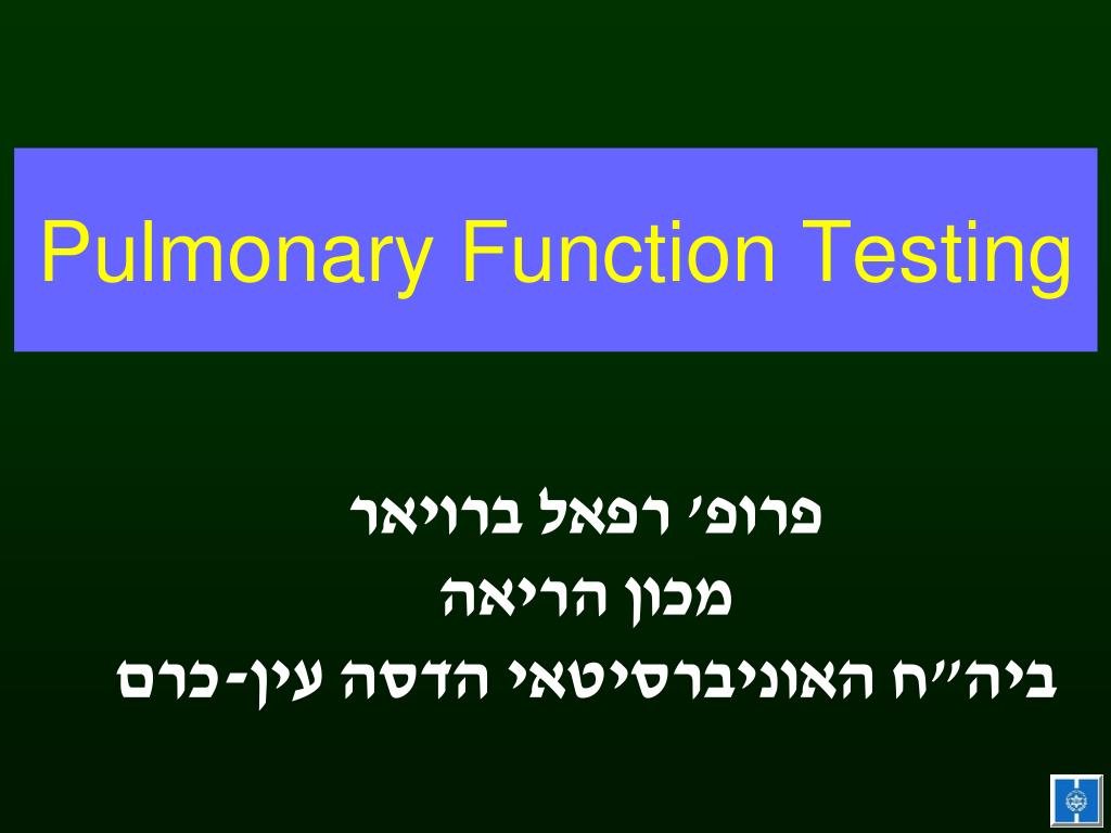 PPT - Pulmonary Function Testing PowerPoint Presentation, free download ...