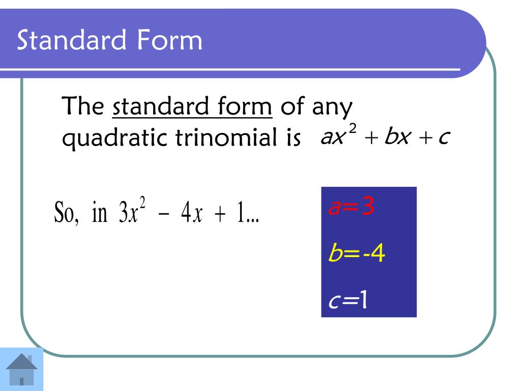 PPT - Standard Form PowerPoint Presentation, free download - ID:6335353