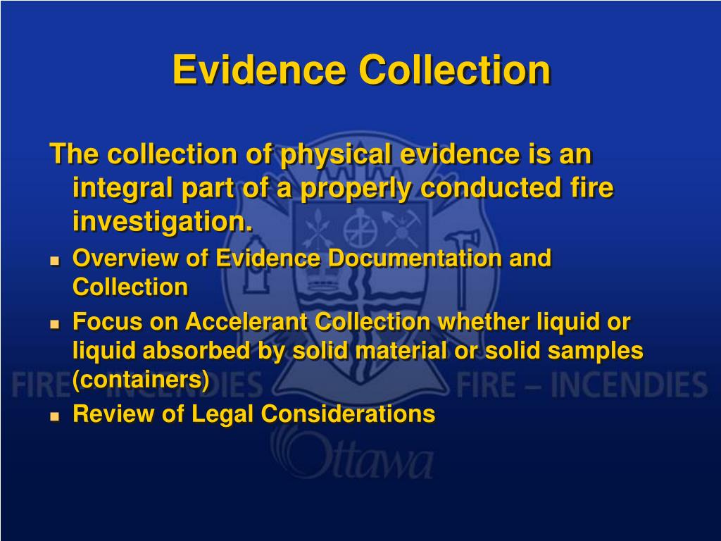 PPT - Evidence Collection PowerPoint Presentation, free download - ID ...