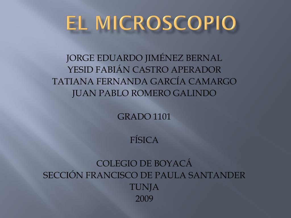 PPT - EL MICROSCOPIO PowerPoint Presentation, free download - ID:6337984