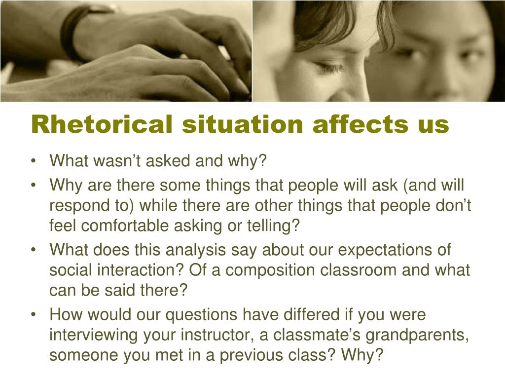 PPT - Understanding Rhetorical Situations: Enhancing Writing and Social ...
