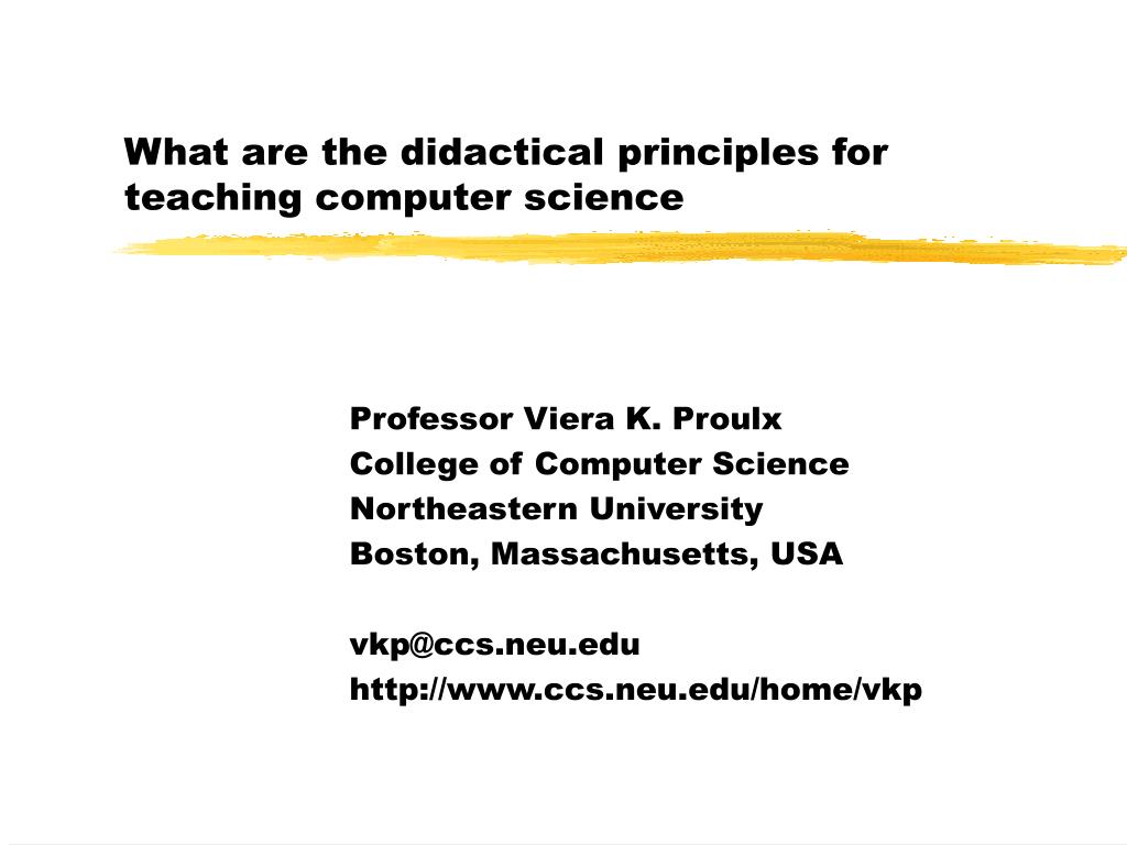 PPT - What are the didactical principles for teaching computer science ...