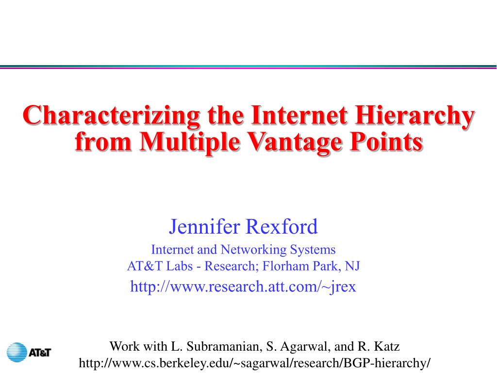 PPT - Characterizing the Internet Hierarchy from Multiple Vantage ...