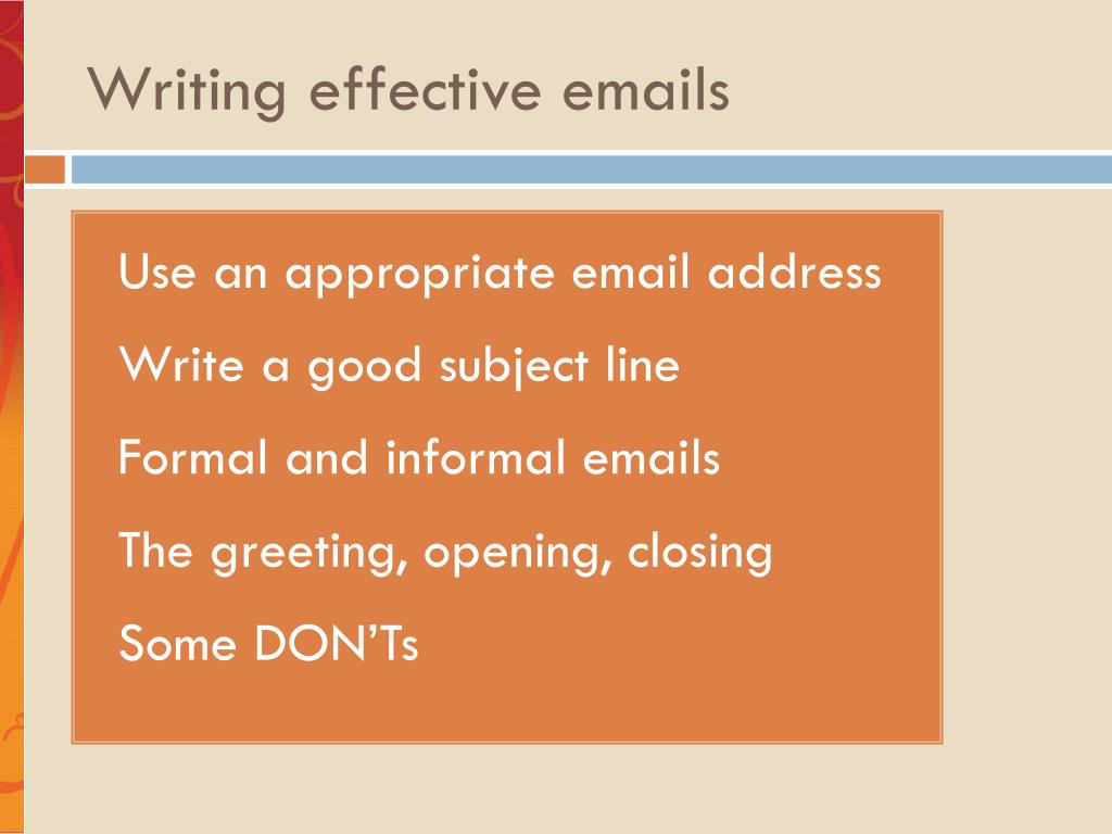 PPT - Writing effective emails PowerPoint Presentation, free download ...