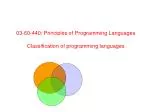 PPT - Classification of programming languages PowerPoint Presentation ...