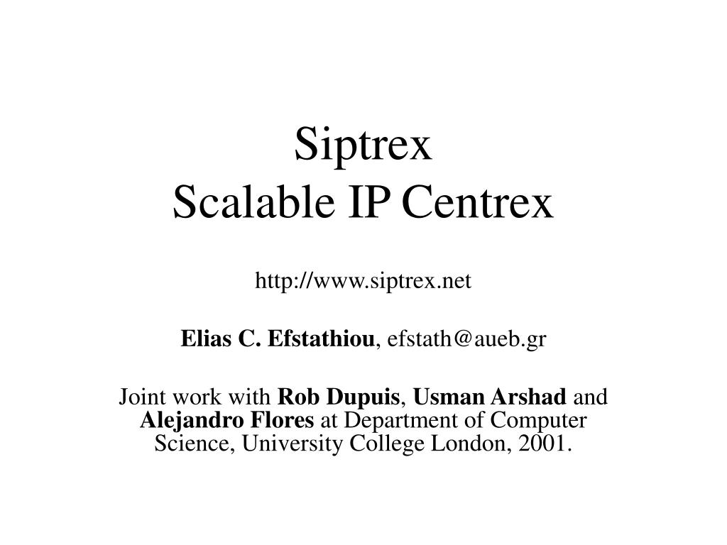 PPT - Siptrex Scalable IP Centrex PowerPoint Presentation, free ...