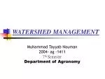 PPT - Watershed Management Runoff models PowerPoint Presentation, free ...