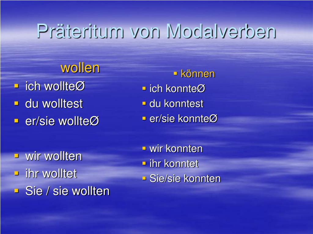 PPT - Präteritum von Modalverben PowerPoint Presentation, free download ...