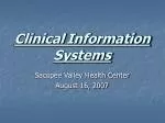 PPT - Clinical Information Systems PowerPoint Presentation, free ...