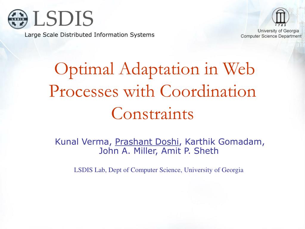PPT - Optimal Adaptation in Web Processes with Coordination Constraints PowerPoint Presentation ...