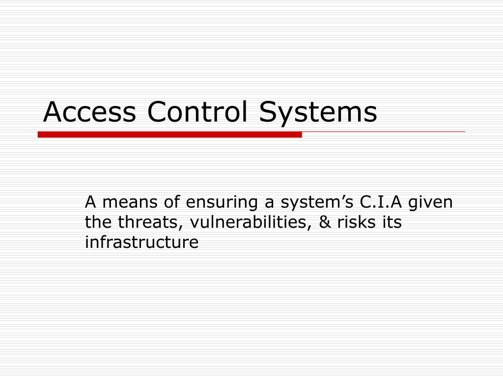 PPT - Access Control Systems PowerPoint Presentation, free download ...