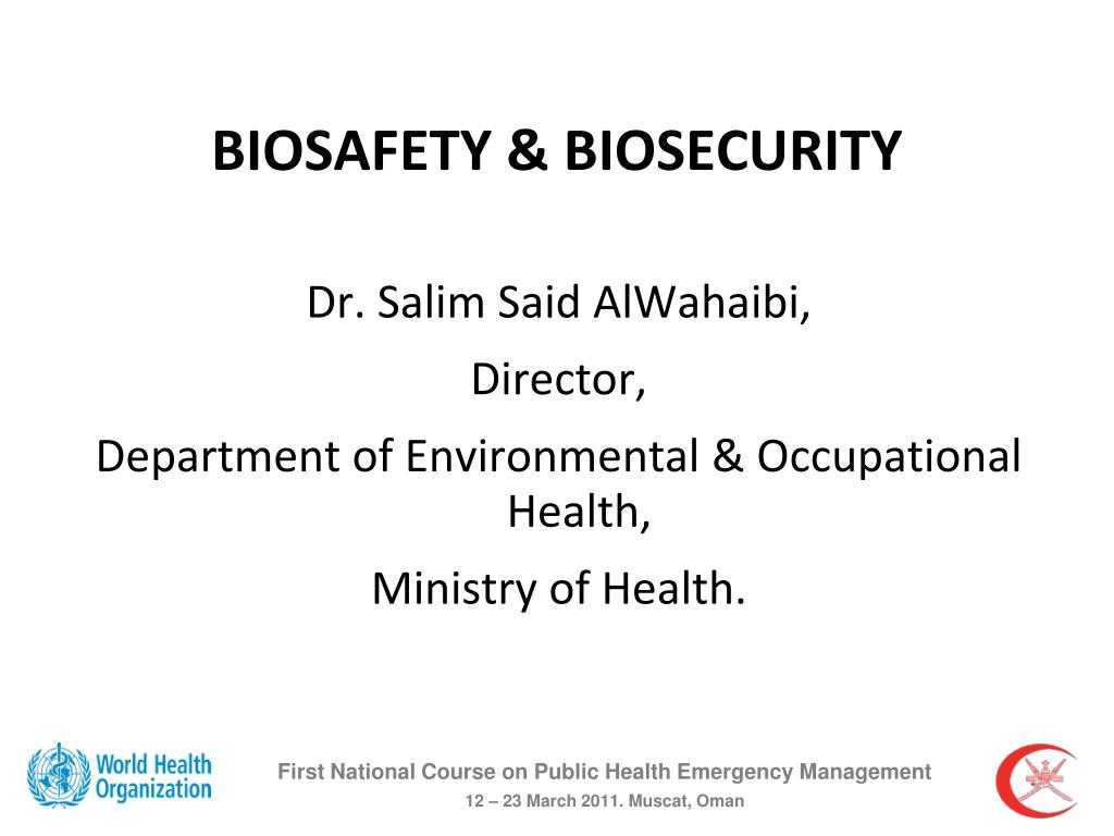 PPT - BIOSAFETY & BIOSECURITY PowerPoint Presentation, free download ...